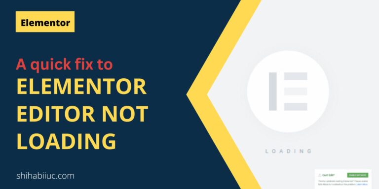 Elementor editor not loading - Fix in 3 minutes