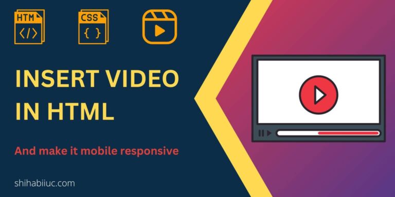 How to insert a video in HTML & make it mobile responsive?
