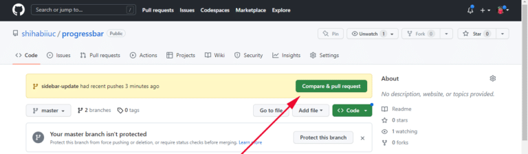 How to merge a git branch to master?