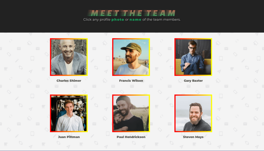 How to create an interactive team member page on your website?